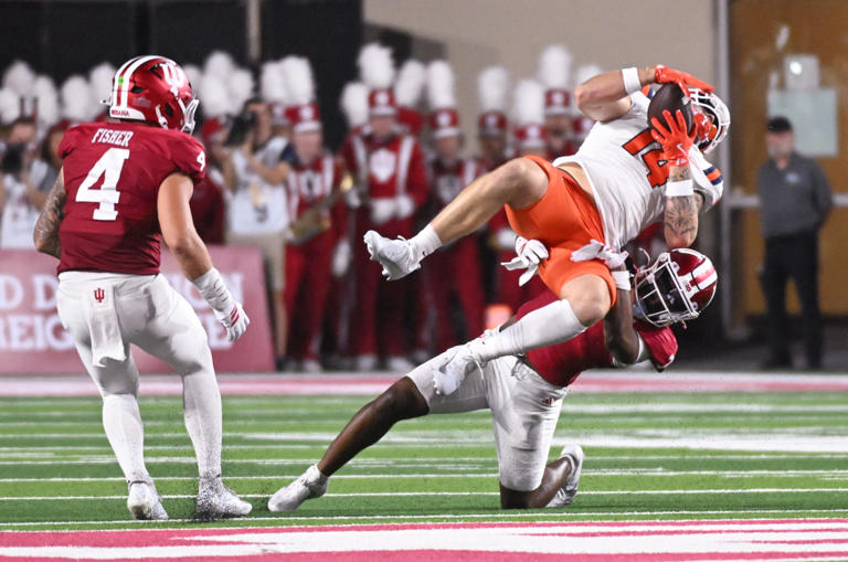 Indiana football wins on the field, and player in court case vs NCAA