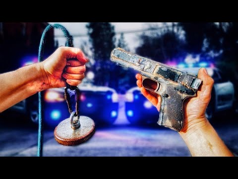 The police couldn’t believe this magnet fishing jackpot! (Machine gun)