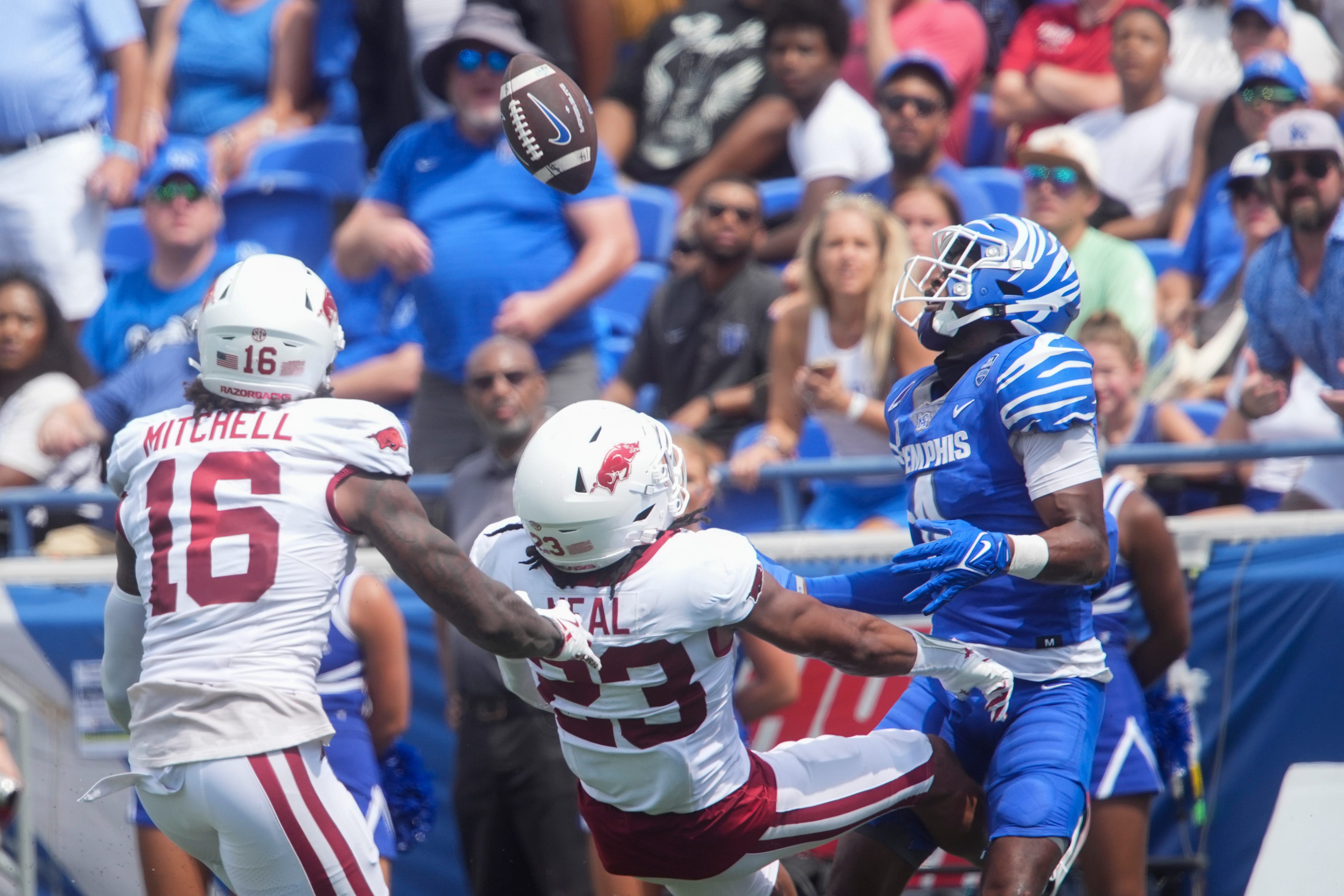 Memphis football overcomes double-digit deficit, upsets Arkansas at ...