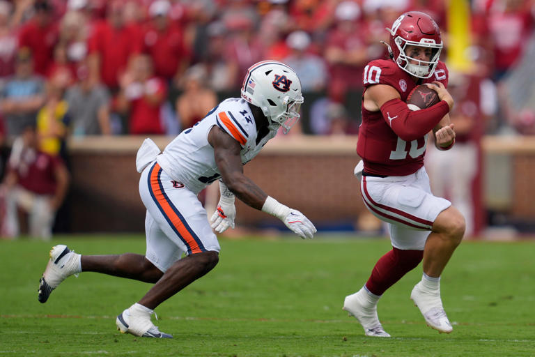 OU football vs Auburn highlights: Sooners beat Jackson Arnold, Tigers ...