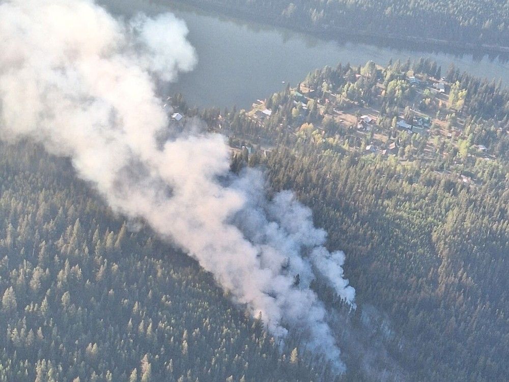 New wildfire near Osprey Lake in the Okanagan burning out of control