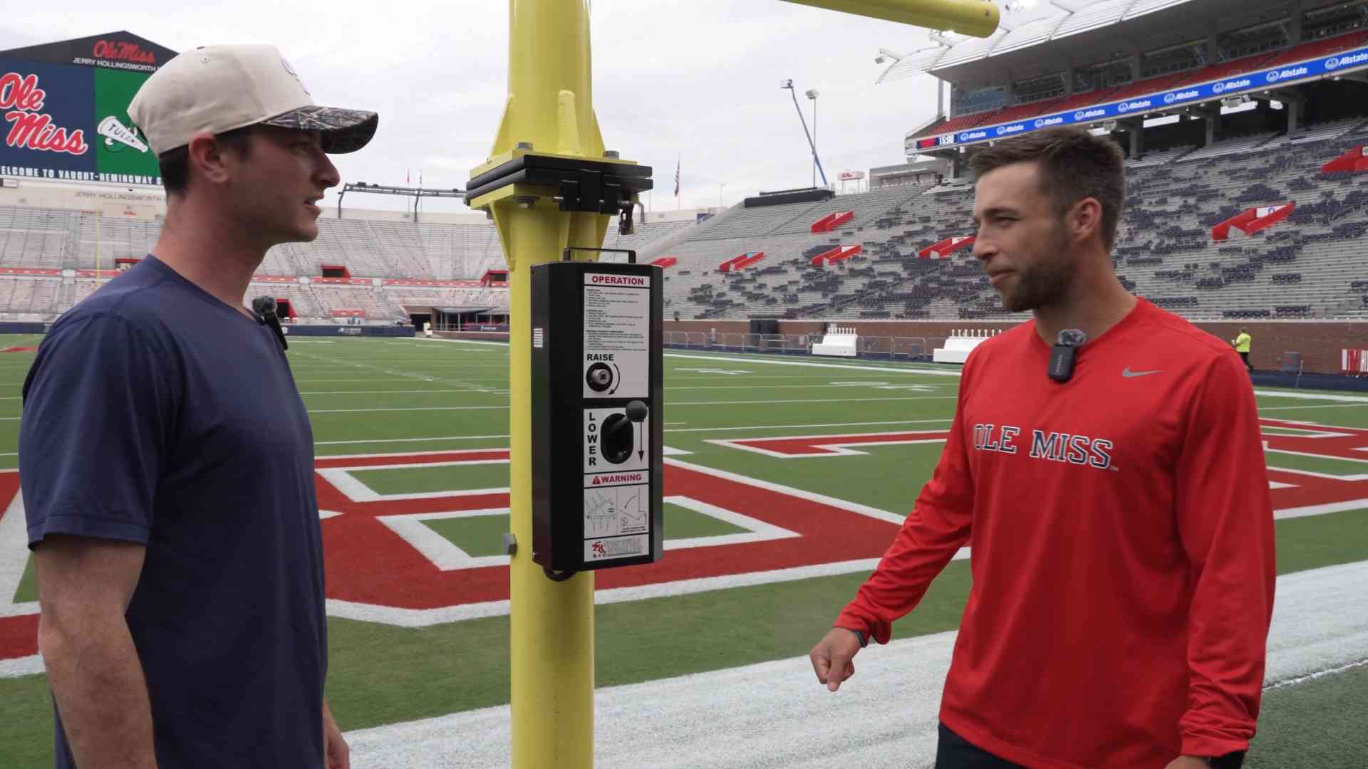 Ole Miss Installed Electronic Goal Posts After Beating Georgia Last Season