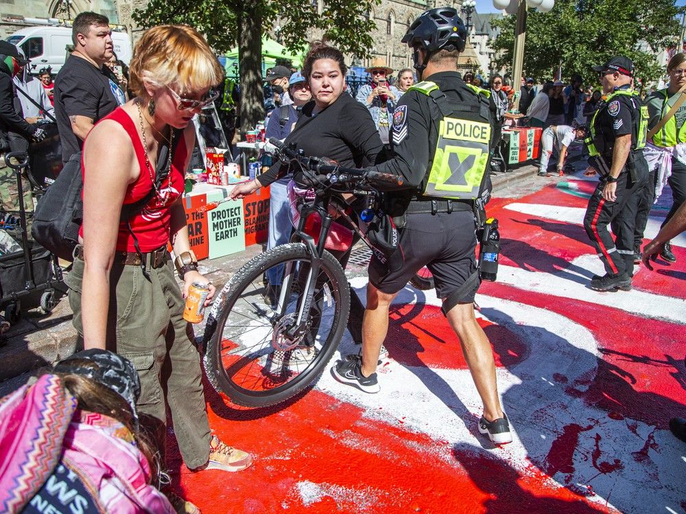 Two people arrested after Ottawa protest against Carney government