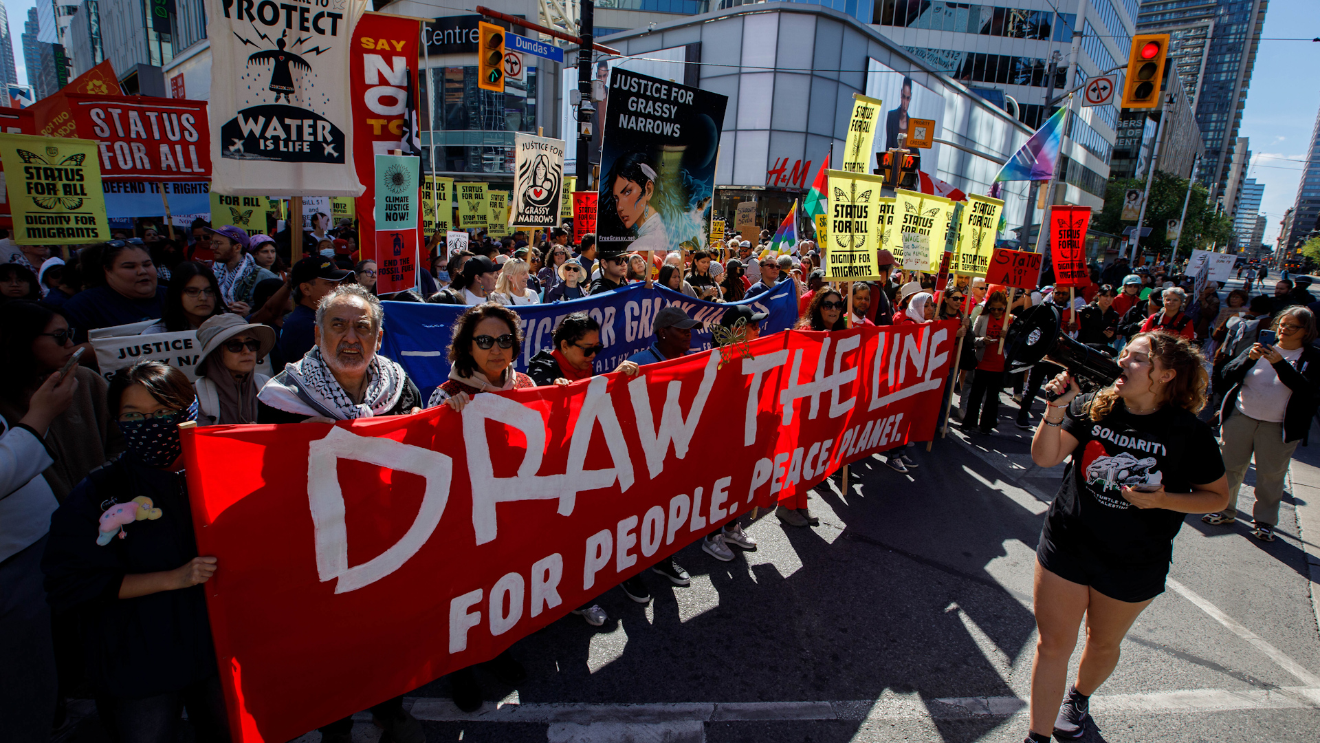 Progressive rally in Toronto challenges elements of Carney's agenda