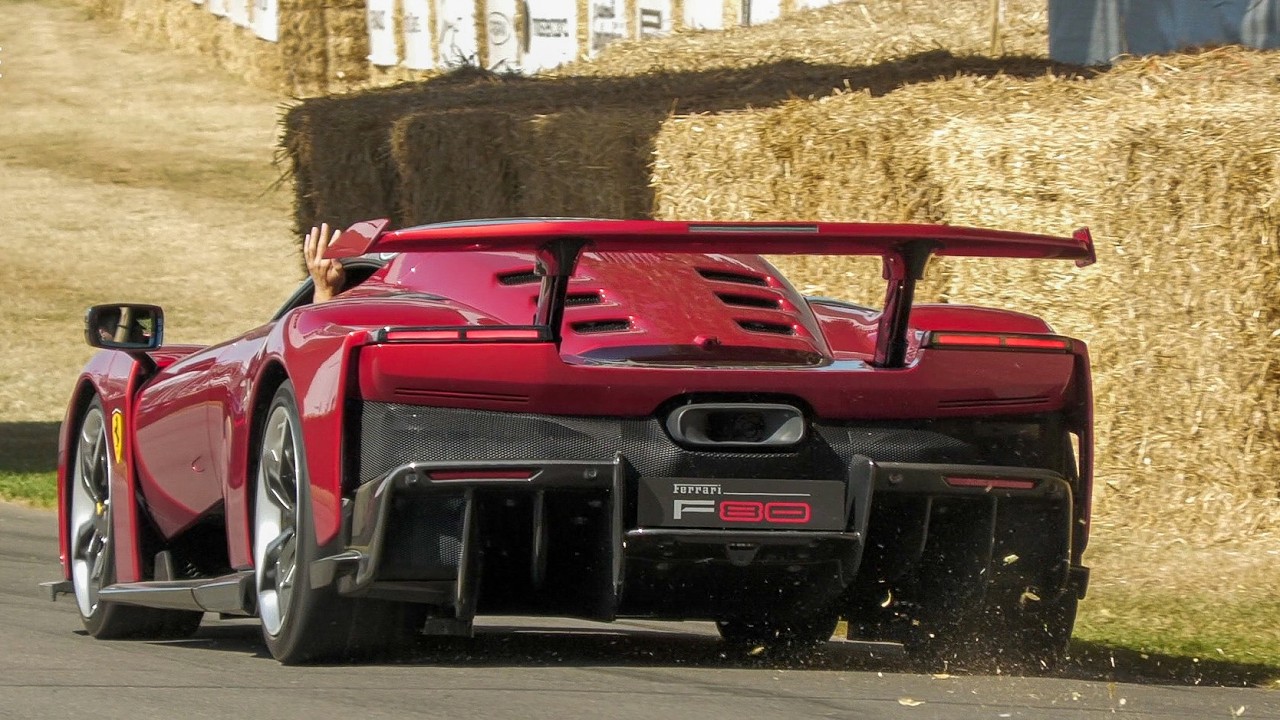 Ferrari F80 dynamic debut at Goodwood Festival