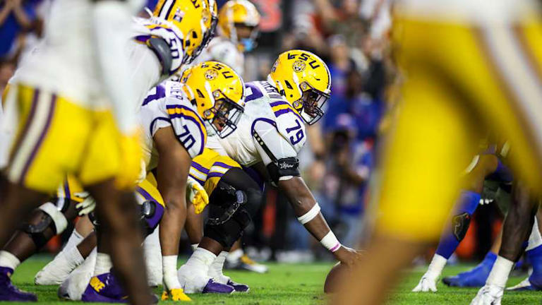 Poor choices on a throw-away play cost LSU OL first half against Ole Miss
