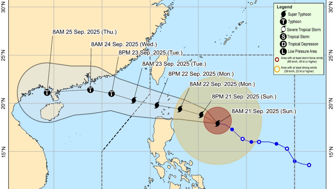 6 areas under Signal No. 2; Nando now super typhoon