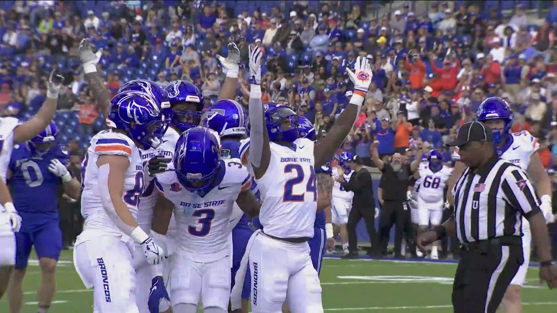 Boise State survives at Air Force 49-37 behind Riley's career night