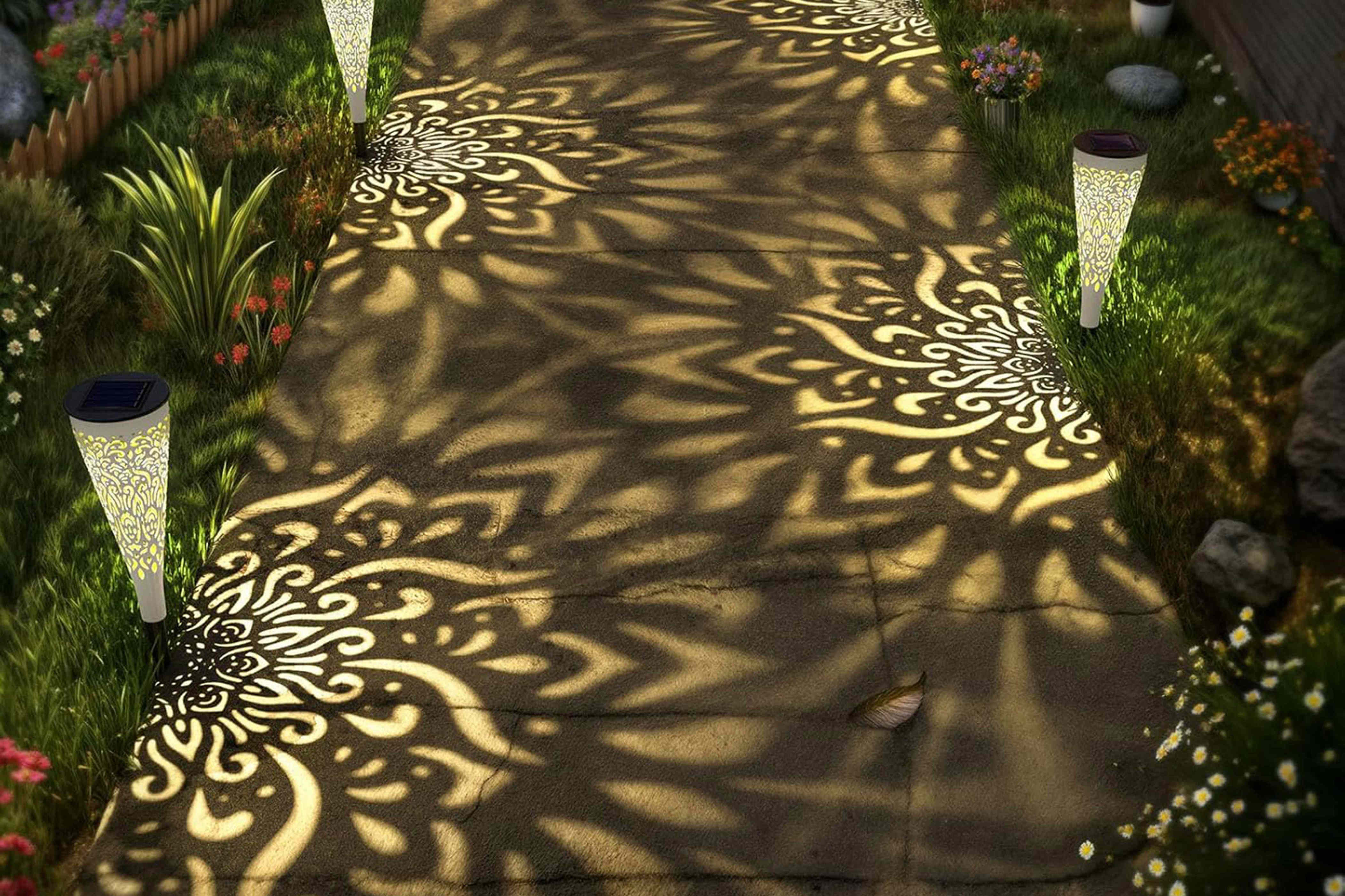 These Solar Lights Will Cast the Most Gorgeous Design on Your Walkway ...