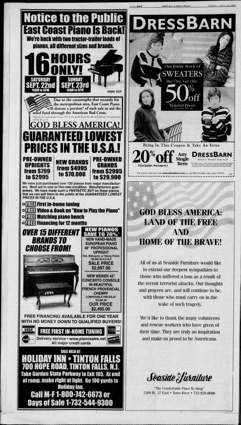 Nine days after 9/11, the ‘War on Terror’ begins: From the Asbury Park ...