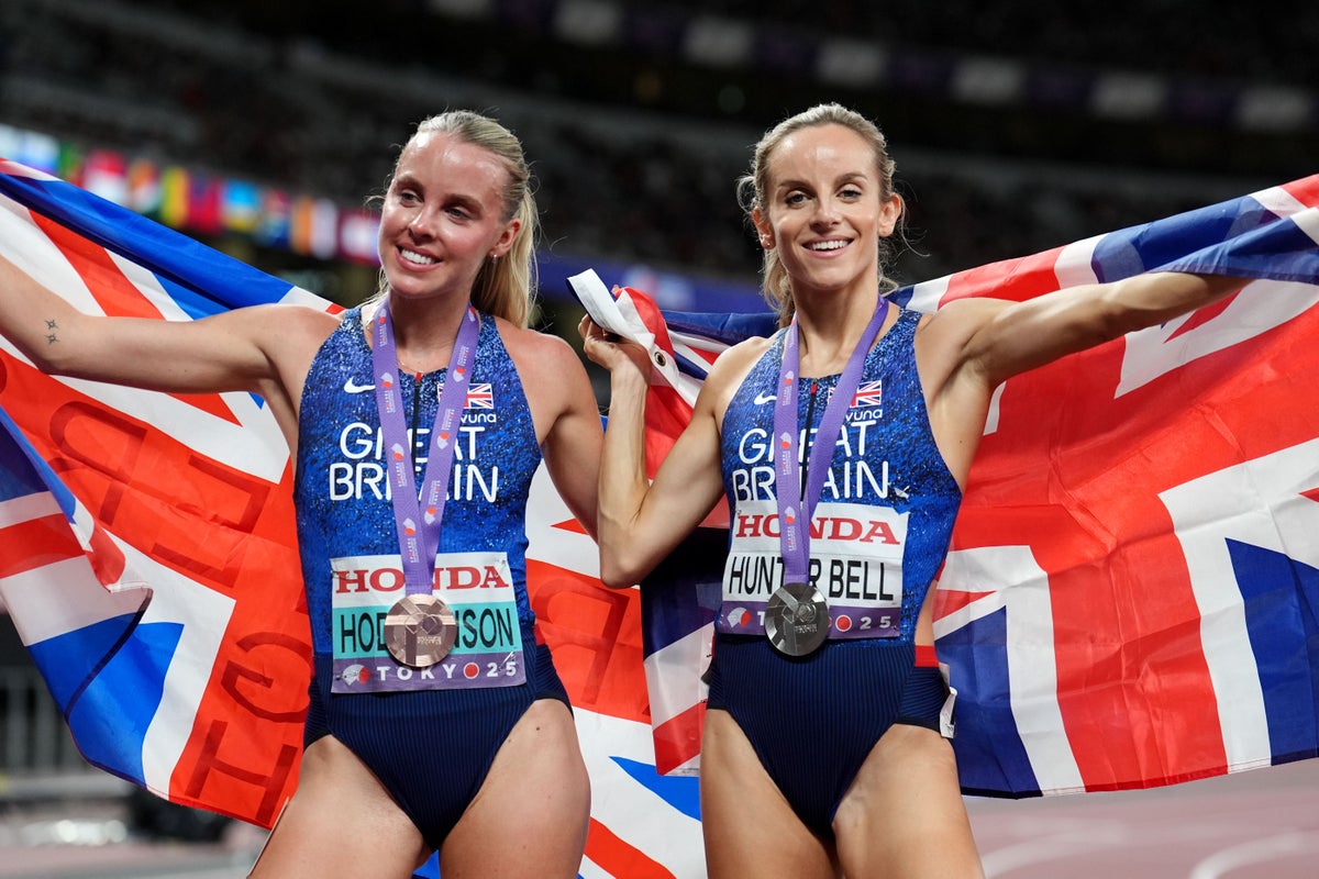 Georgia Hunter Bell takes silver and Keely Hodgkinson bronze in 800m final