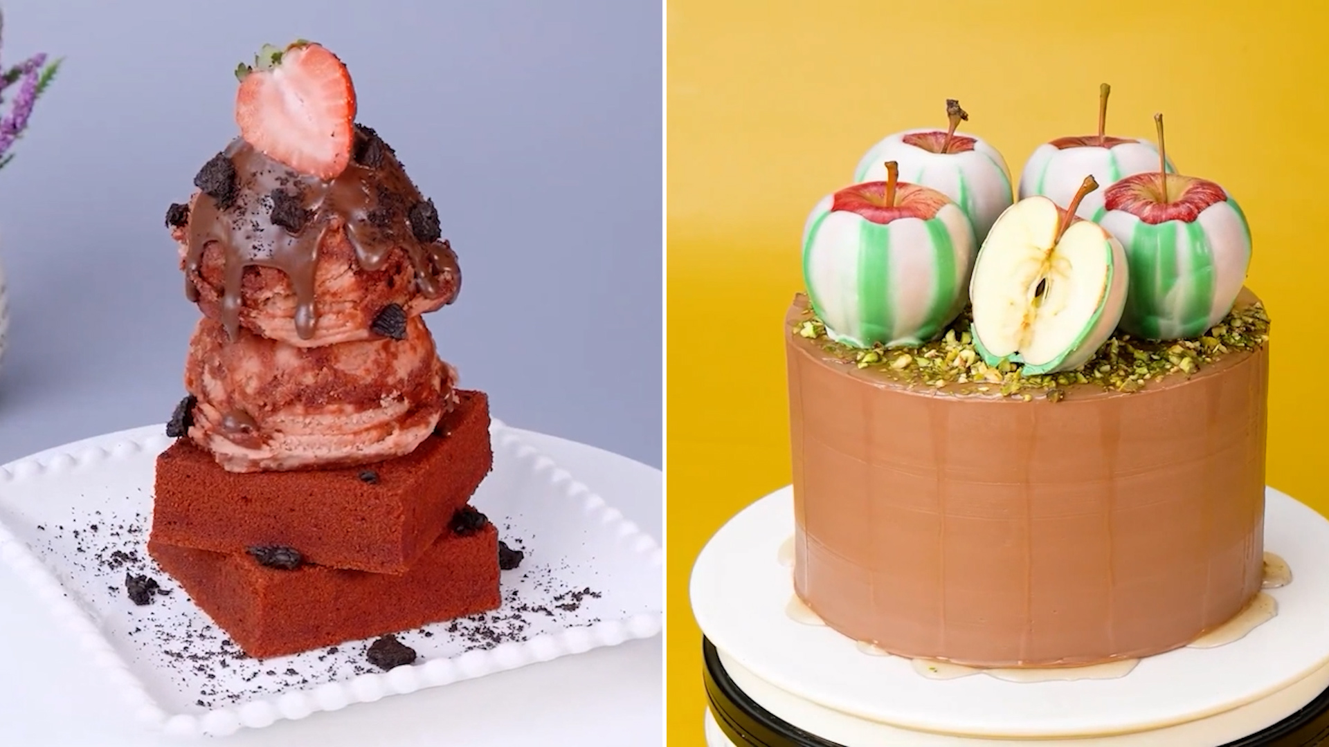 Chocolate Strawberry Stack and Apple-Inspired Cake