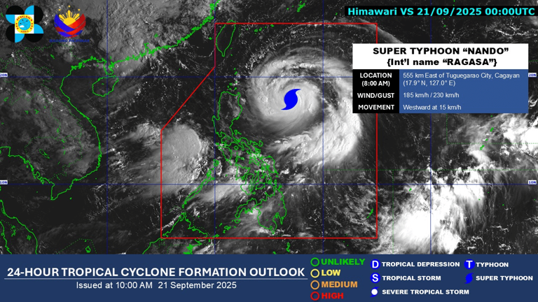 Signal No. 5 up over Babuyan Islands as Super Typhoon Nando rages
