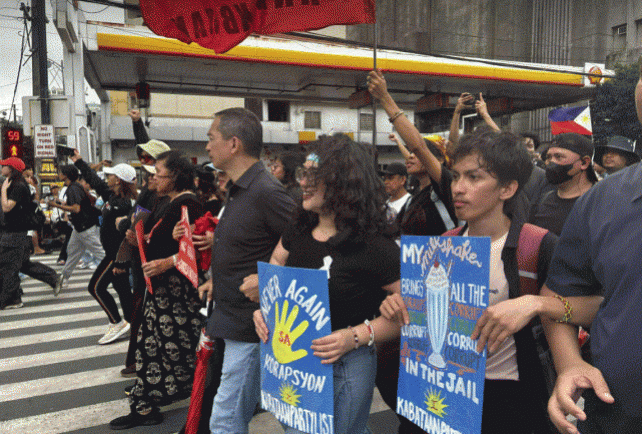 Sept. 21 protesters march from Luneta to Mendiola, EDSA Shrine to ...