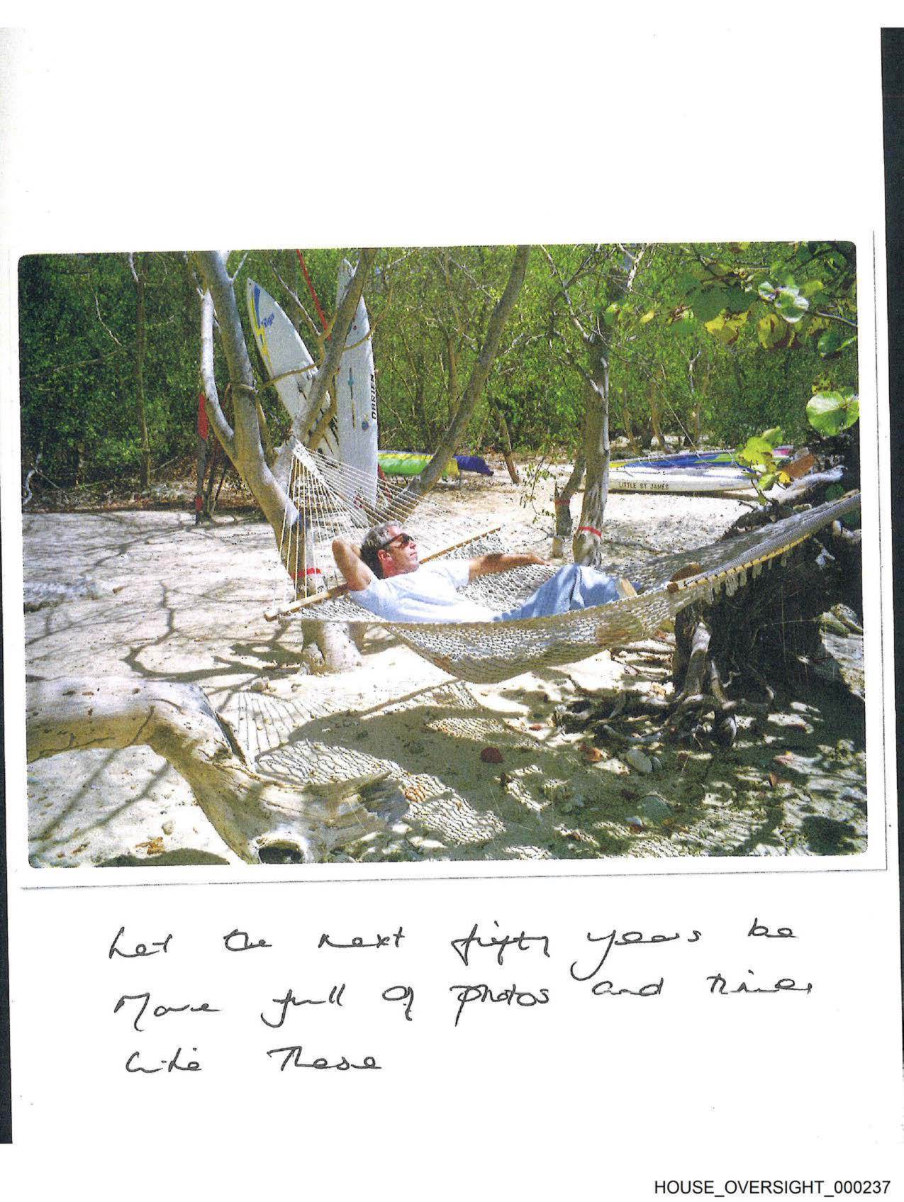 See More Pages From Epstein’s 50th Birthday Book