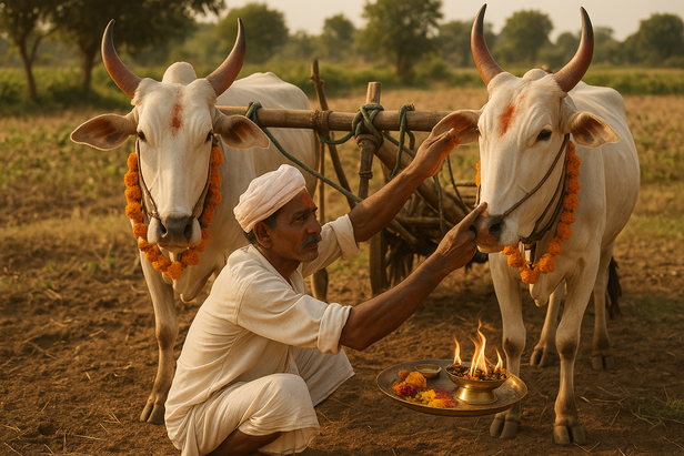 Why Farmers Still Believe Oxen Bring Prosperity During Puja