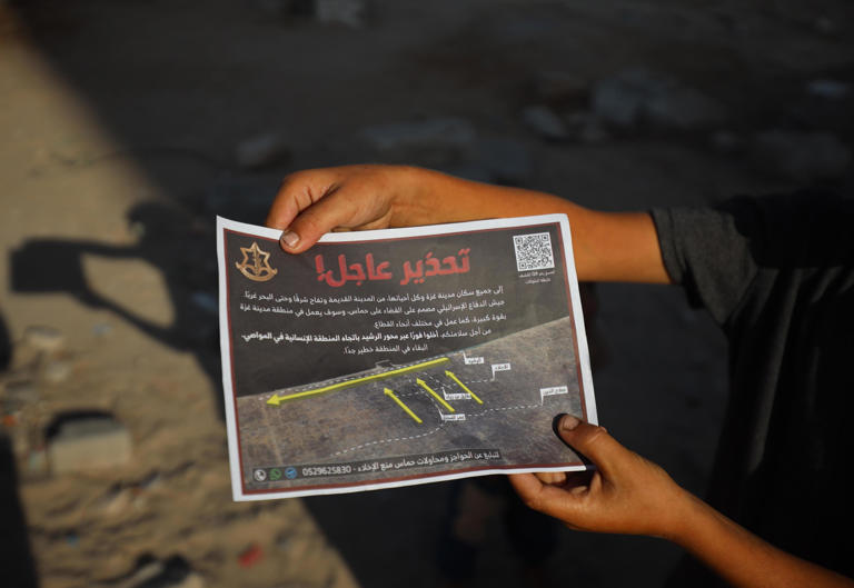 IDF issues largest evacuation order yet for Gaza City as military ...