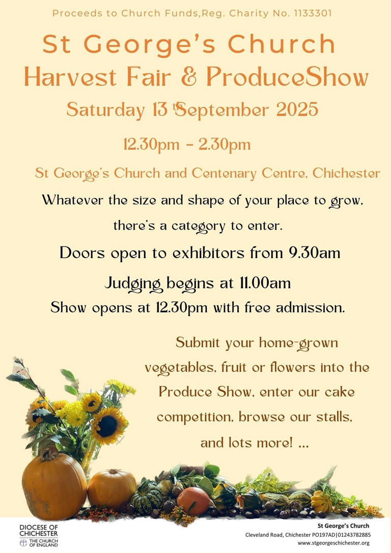 St Georges Church Chichester Harvest Fair and Produce Show