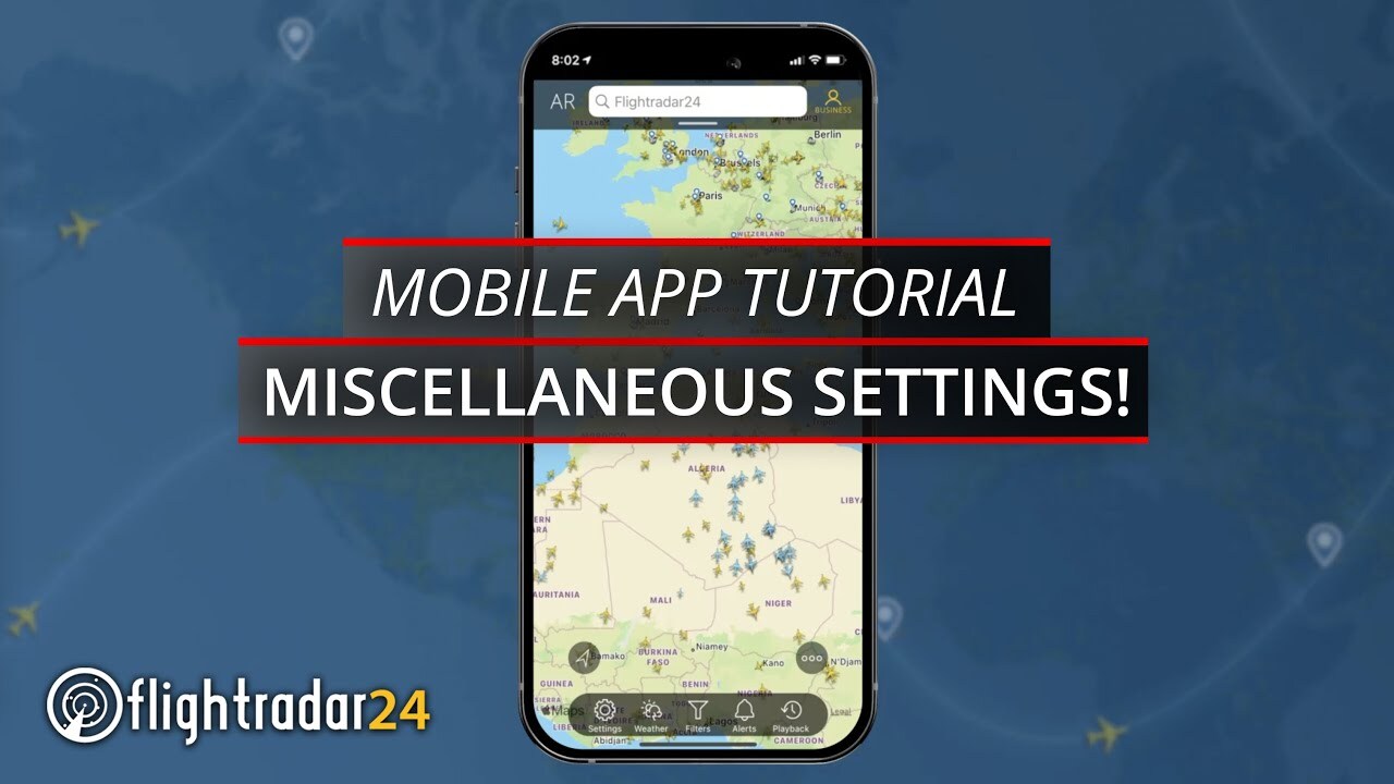 Tutorial: Misc Settings on Flightradar24 iOS app