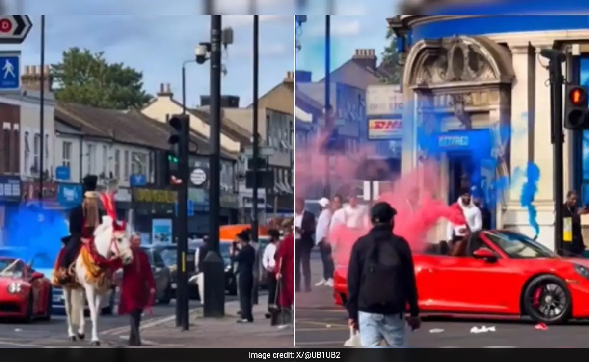 Luxury Cars, Smoke bombs, Honking: Viral Video Of Baraat In London ...