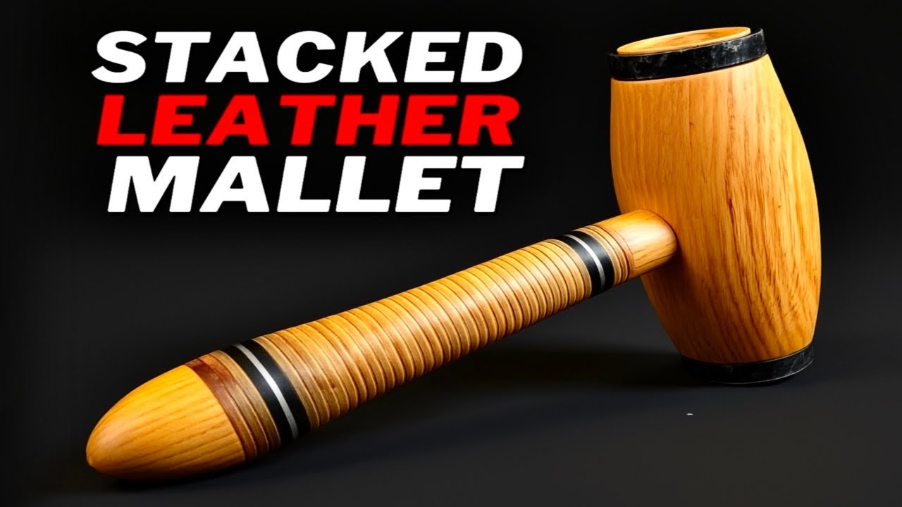 How This Man Made Stacked Leather Mallet