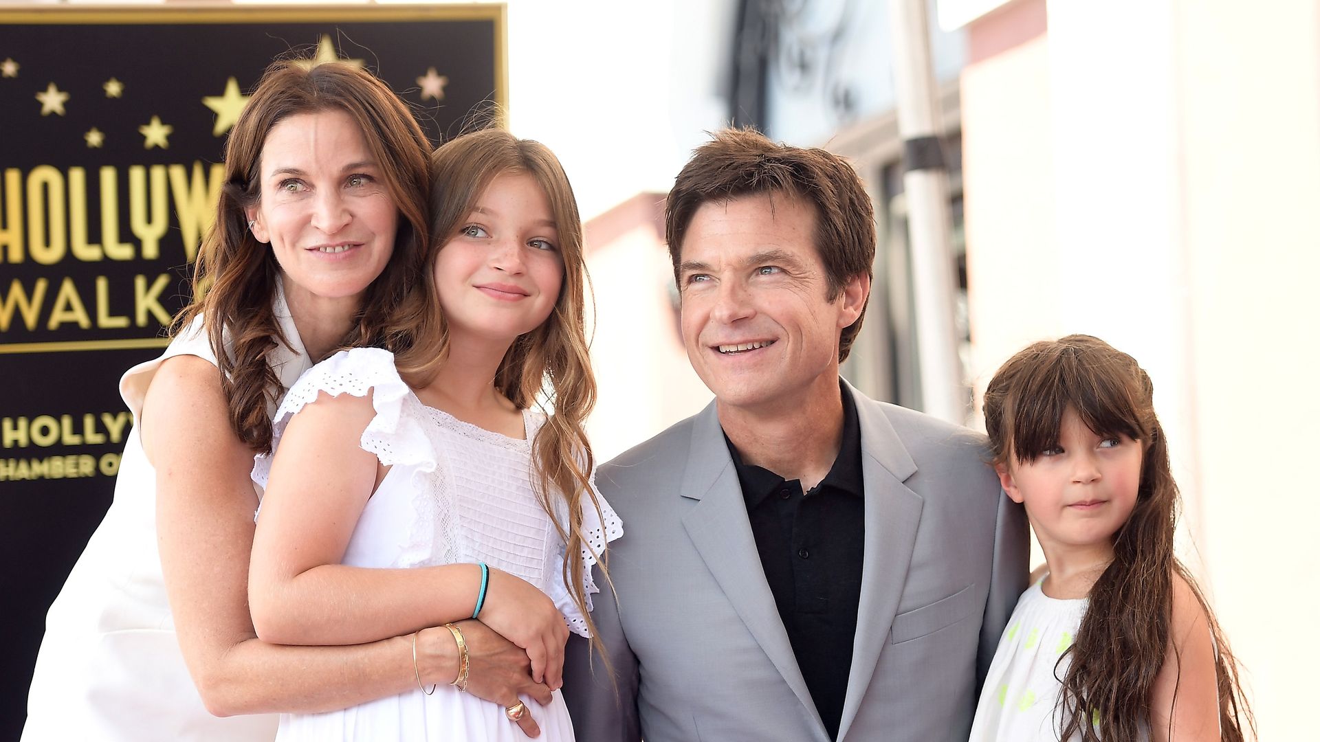 Jason Bateman beams with pride as he steps out with rarely-seen daughters