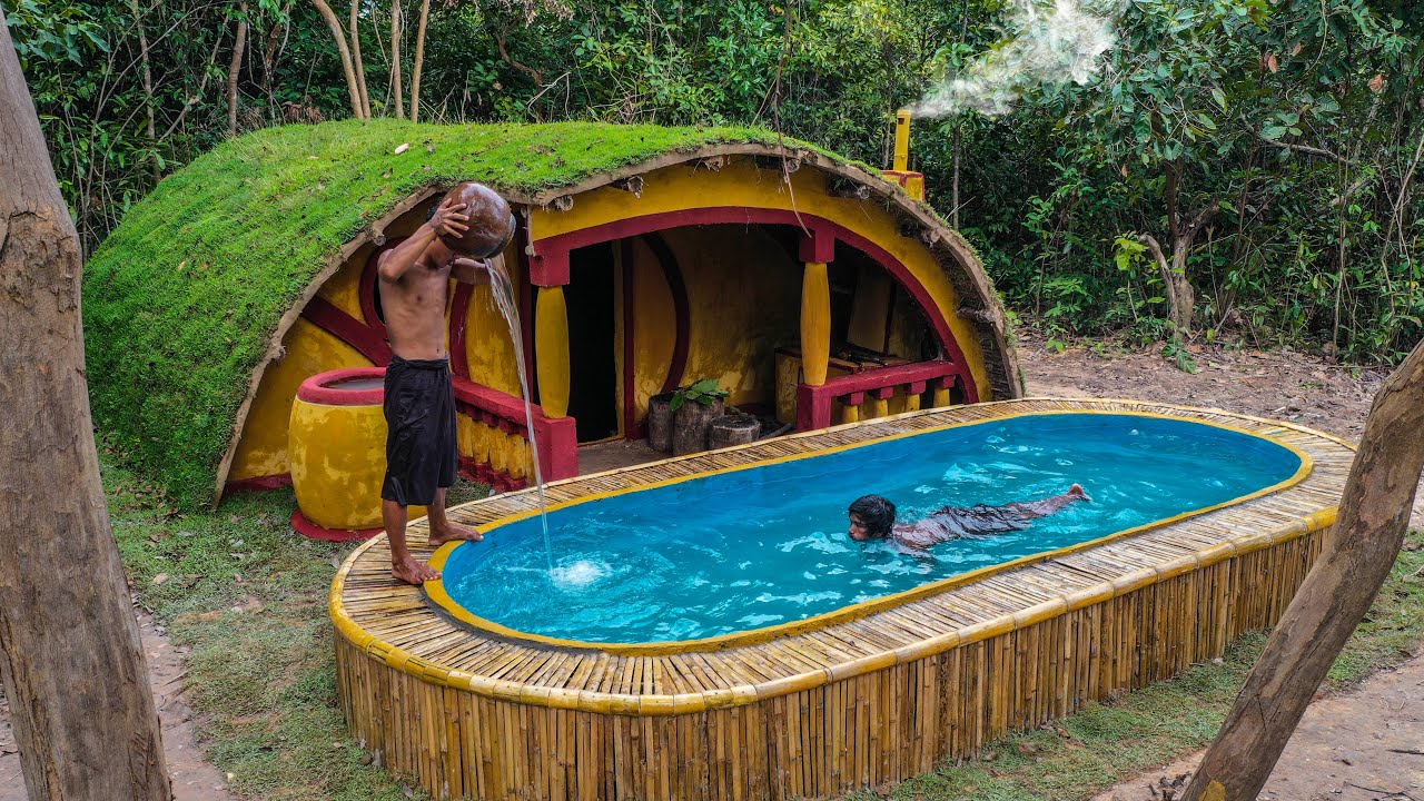 A fairytale survival wonder – a hobbit home with kitchen and pool ...