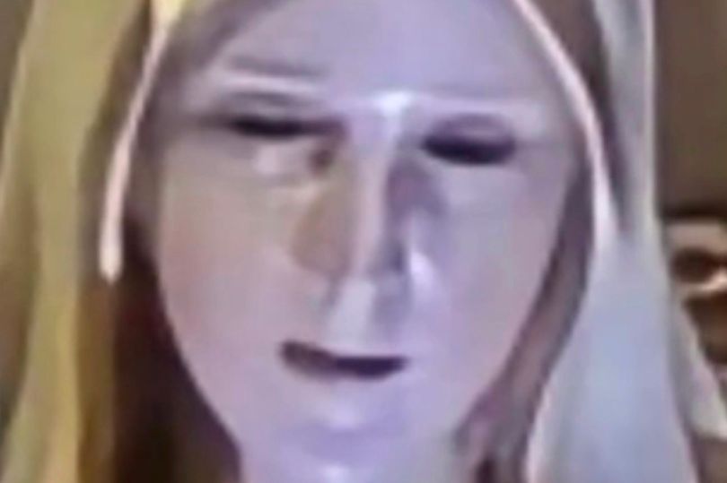 'Miracle' Virgin Mary statue weeping tears in stunning church