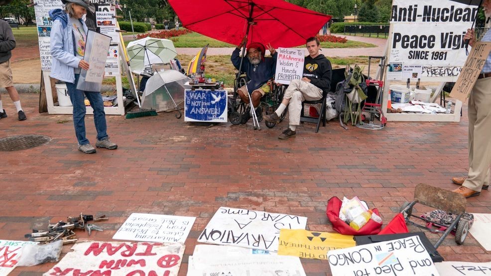 Decades-long peace vigil outside White House partially removed under ...