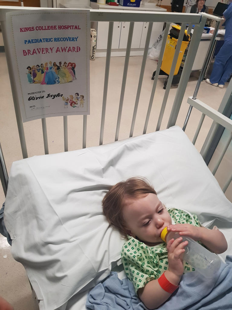 Toddler diagnosed with inoperable brain tumour before going blind ...