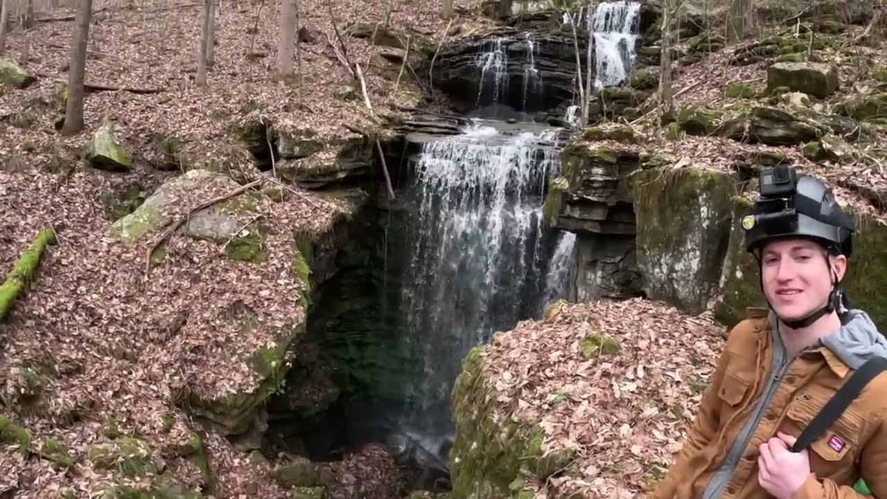 Rappelling Down a 450-Foot Underground Waterfall