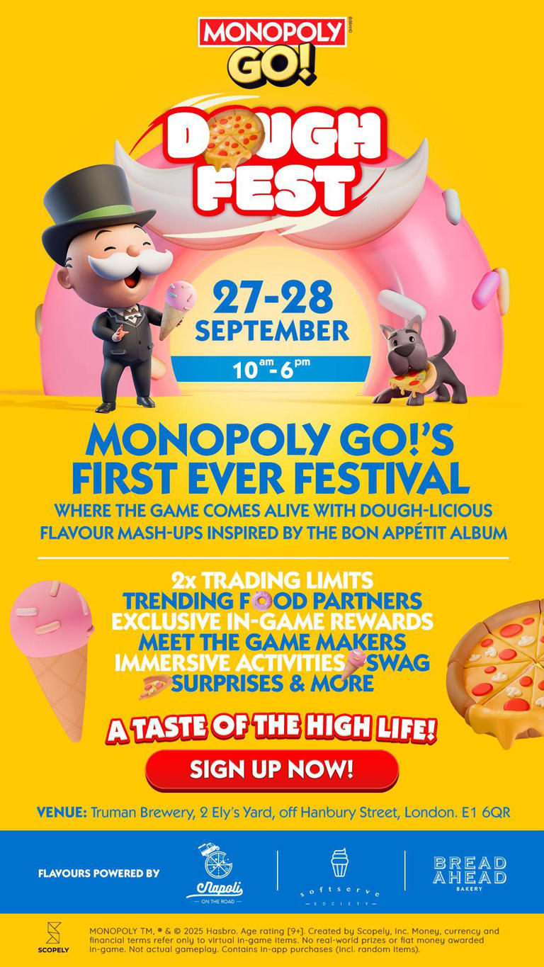 Scopely's Monopoly Go! announces first ever food and sticker trading ...