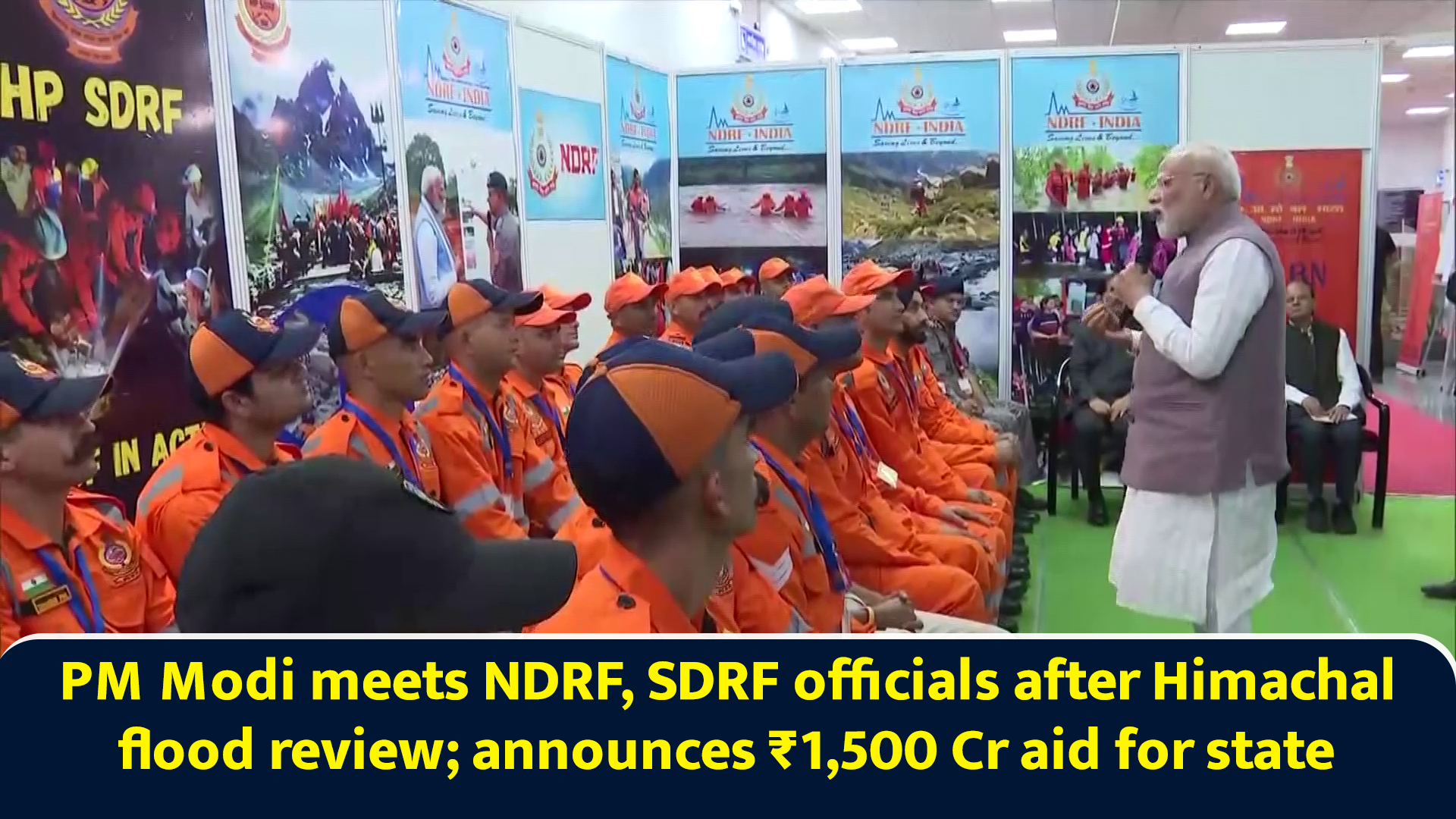 PM Modi meets NDRF, SDRF officials after Himachal flood review ...