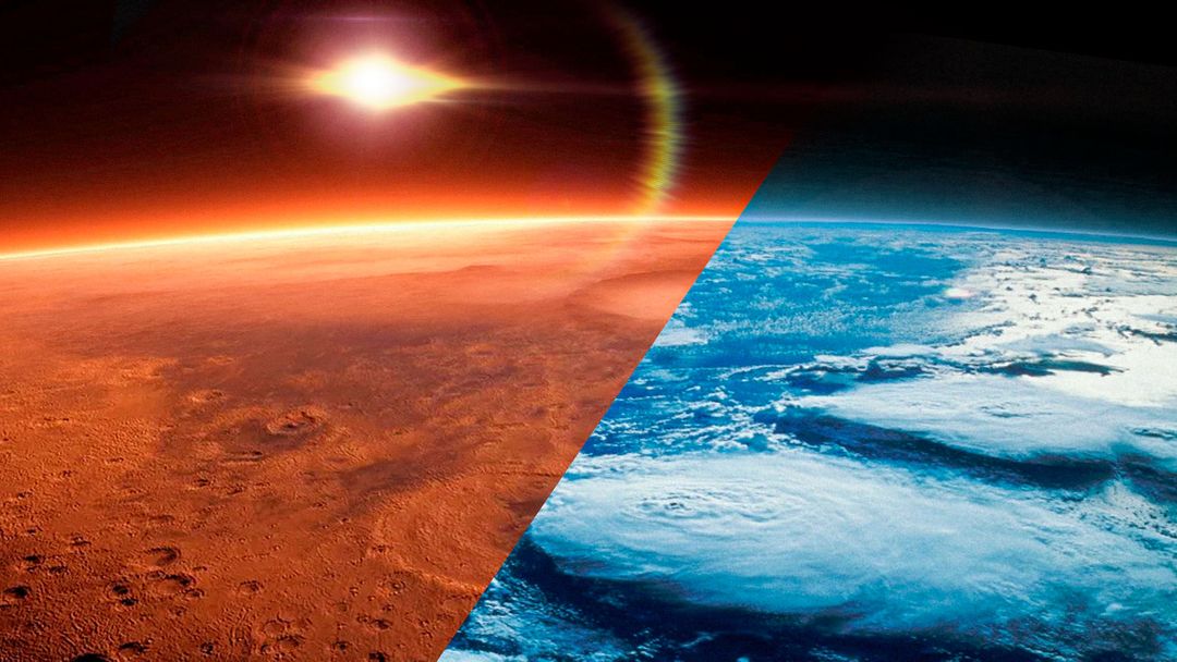 What would Mars look like with half land, half water?
