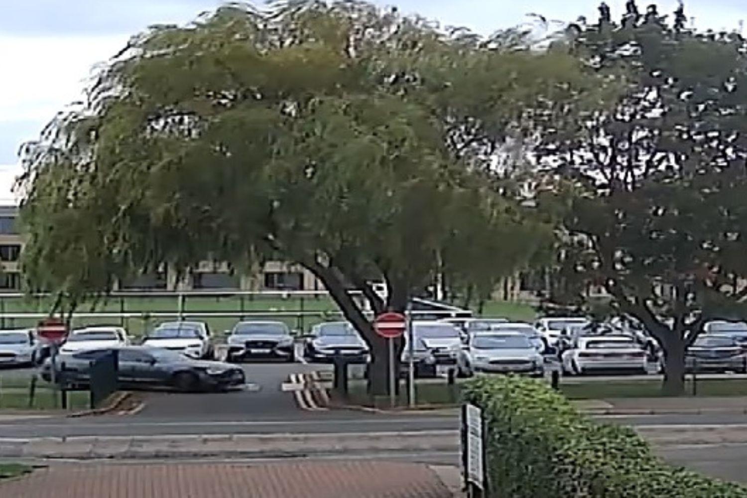 WATCH as man drives dangerously near Peterborough's Stanground Academy ...
