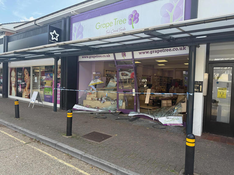 Emergency services rush to scene of crash at West Sussex village shop ...