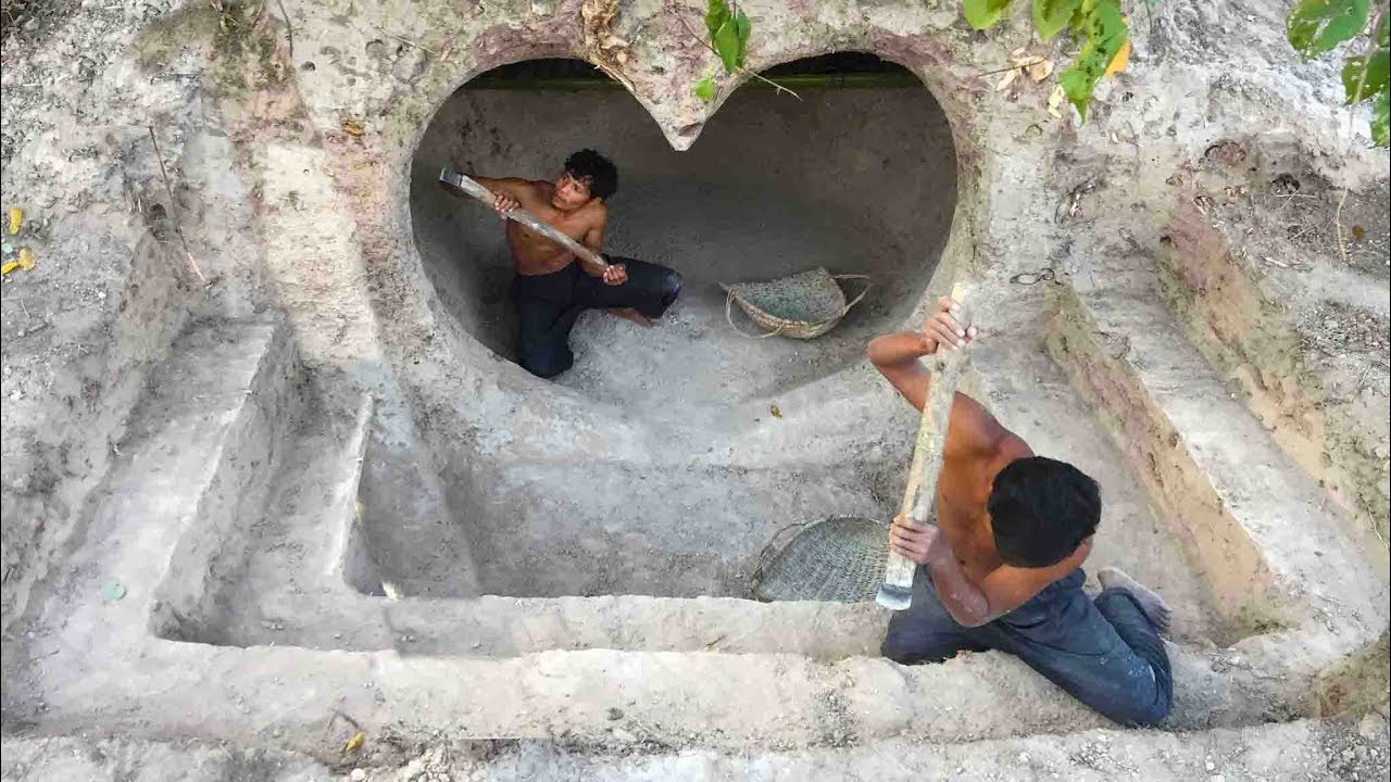A $0 Underground Villa With Sparkling Pool – Built by Hand Beneath the ...