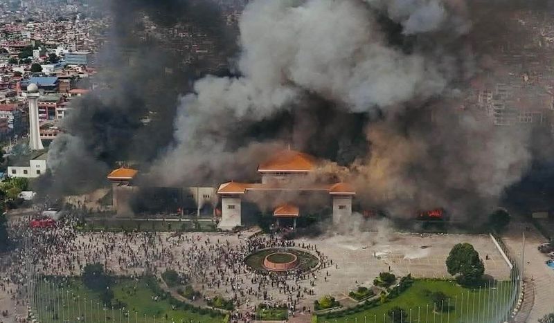 Nepal Parliament set on fire; PM resigns as protests get out of control