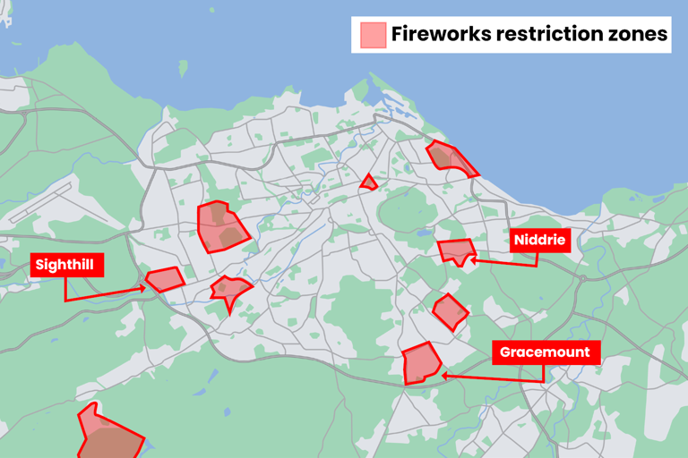 The flashpoint Edinburgh areas not covered by firework ban across ...