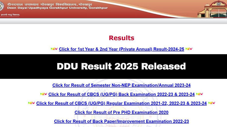 DDU Result 2025 Declared; Here's How To Check