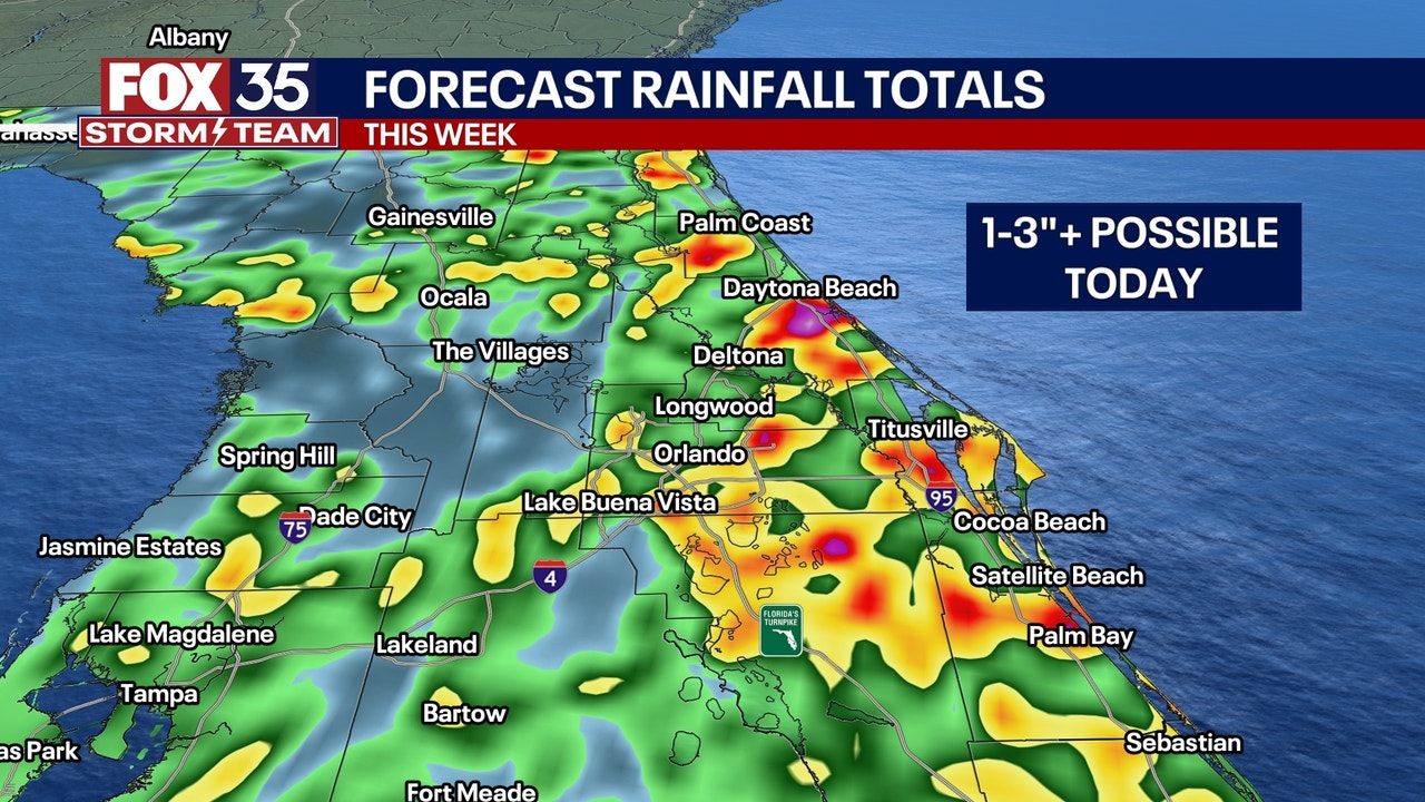 Orlando weather: Scattered storms to bring several inches of rain ...