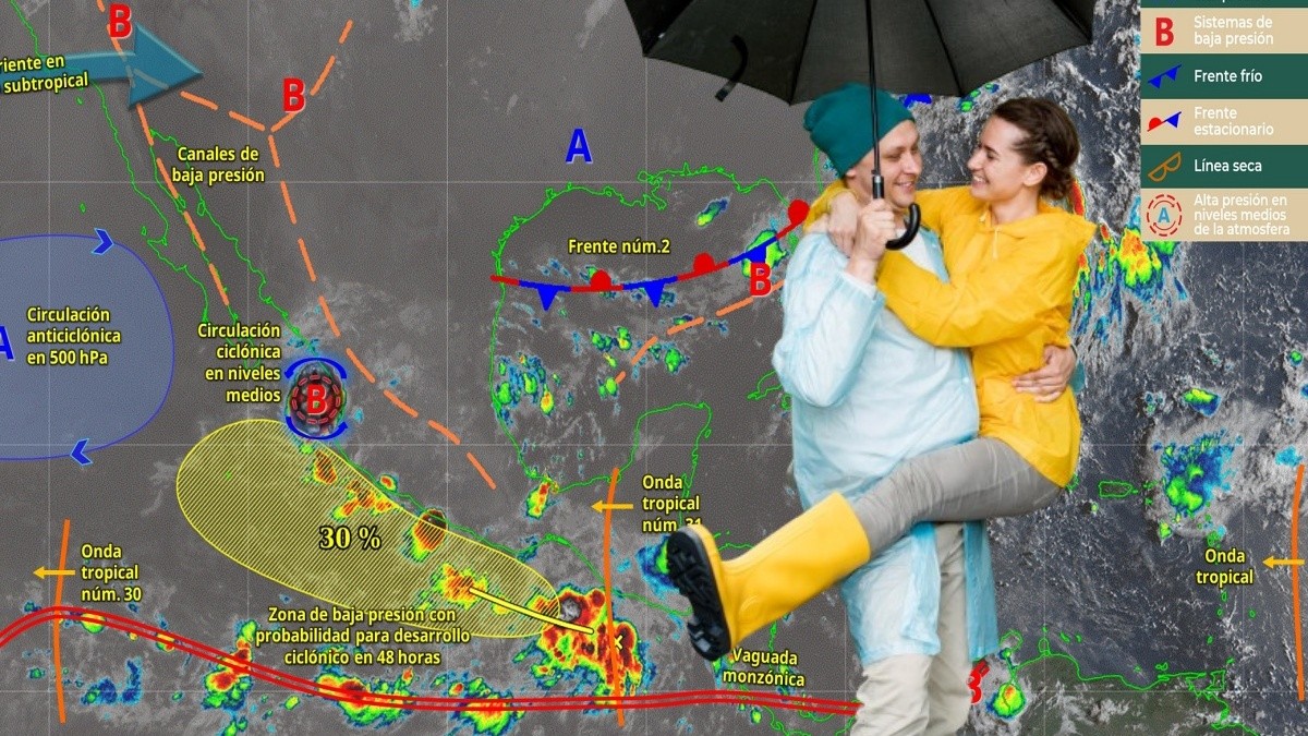 México bajo tormentas: Monzón, frente frío y onda tropical activan ...