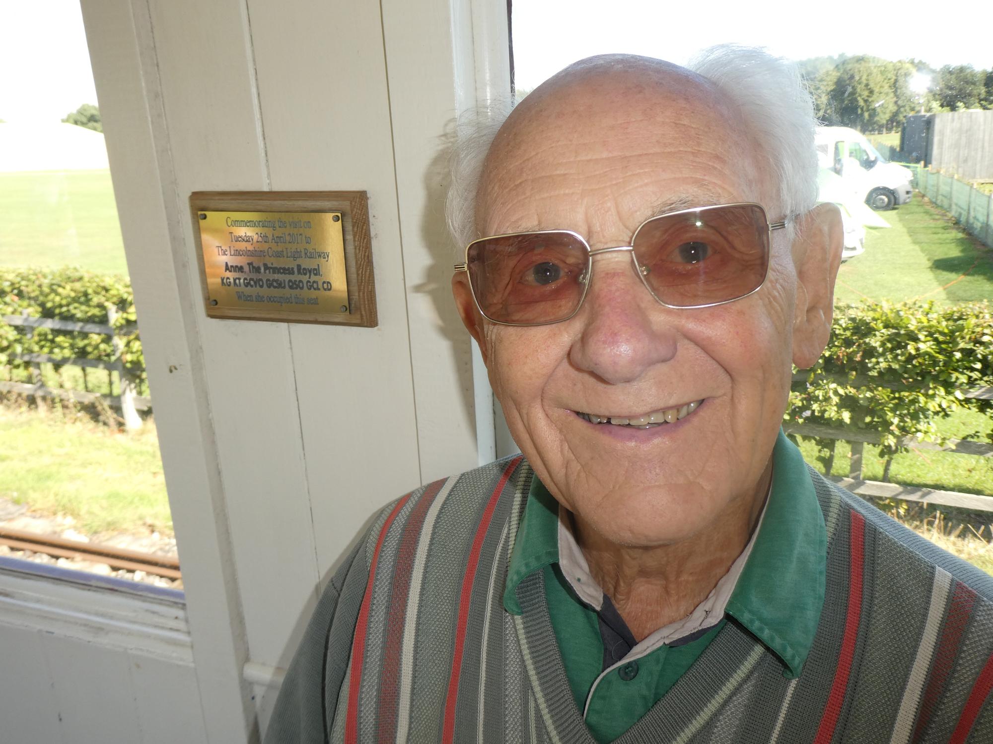 Railway enthusiast Brian, 91, has the right royal ride of his life