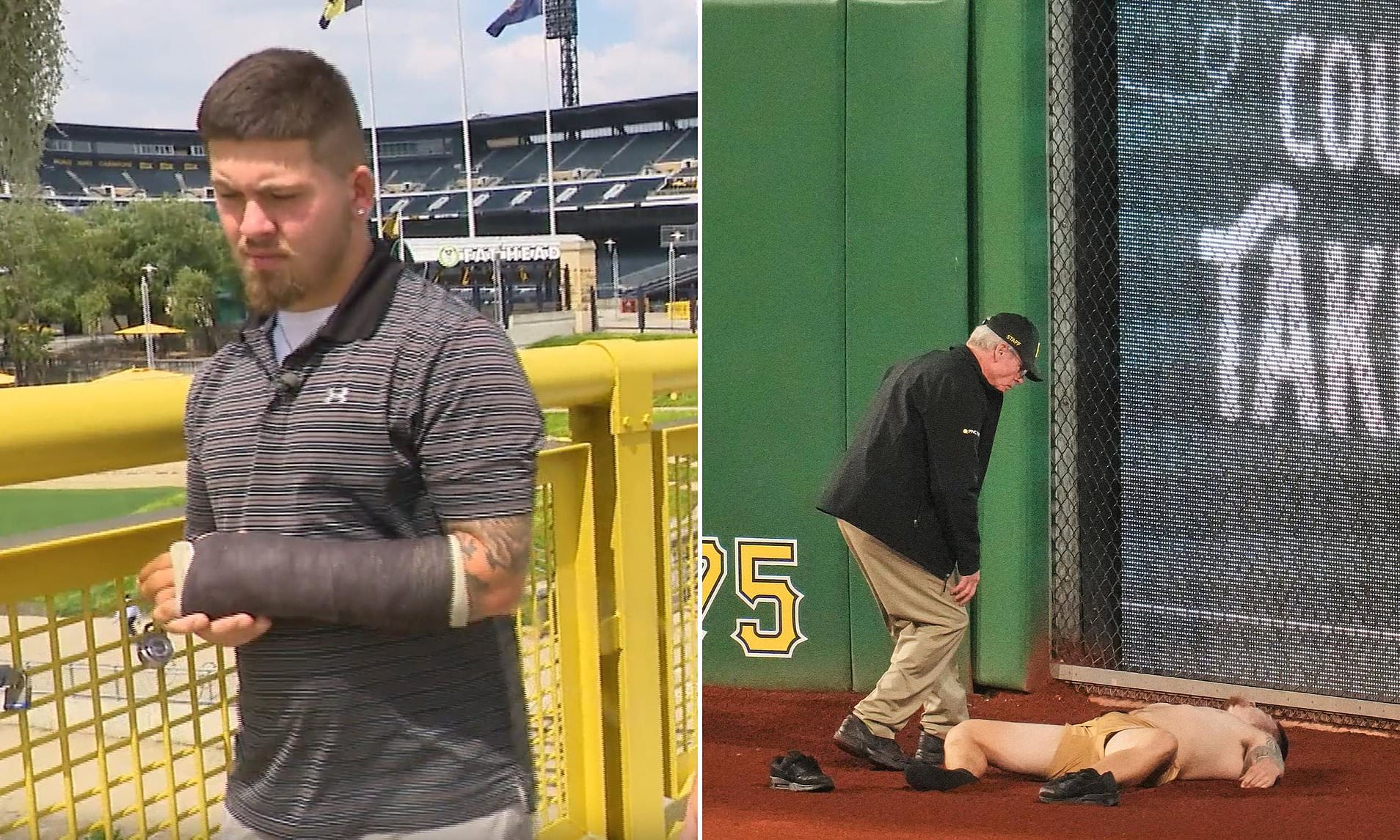Pittsburgh Pirates fan who nearly plunged to his death at game recounts ...