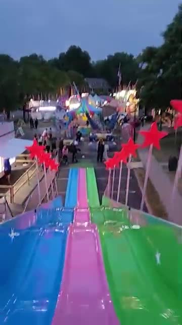 A First-Person Ride Down a Giant Carnival Slide
