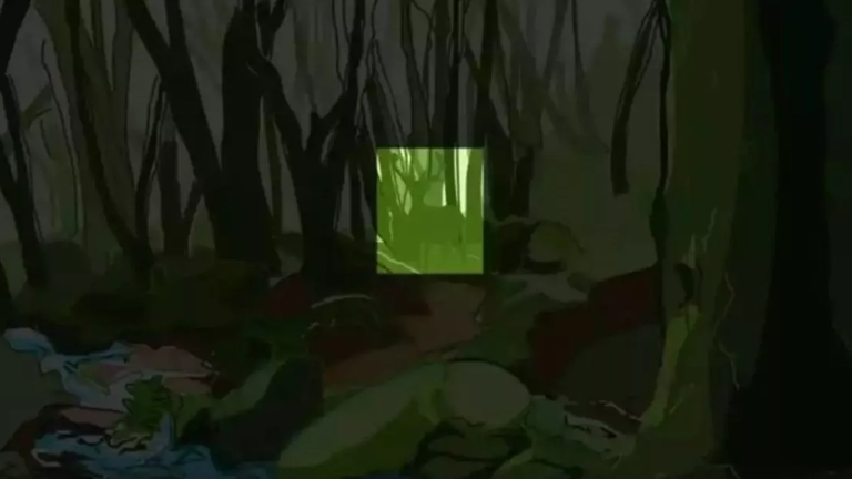 This forest optical illusion hides a deer; can you see it?