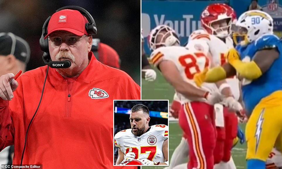 Chiefs coach responds after Tart avoided ejection for smacking Kelce