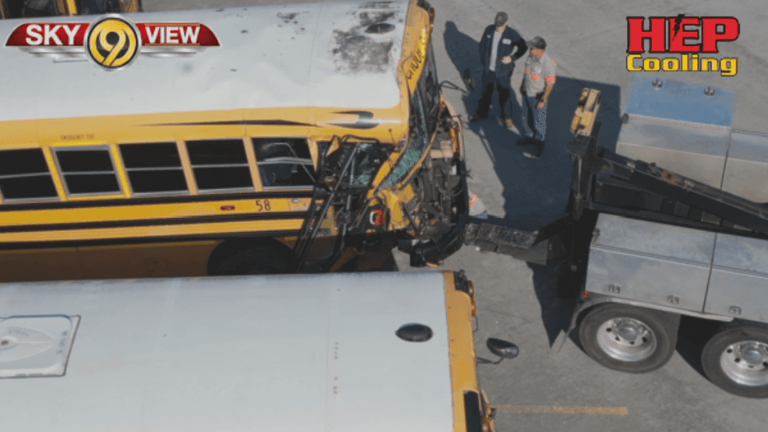 Driver cited after school bus crash sends 5 kids to the hospital in ...