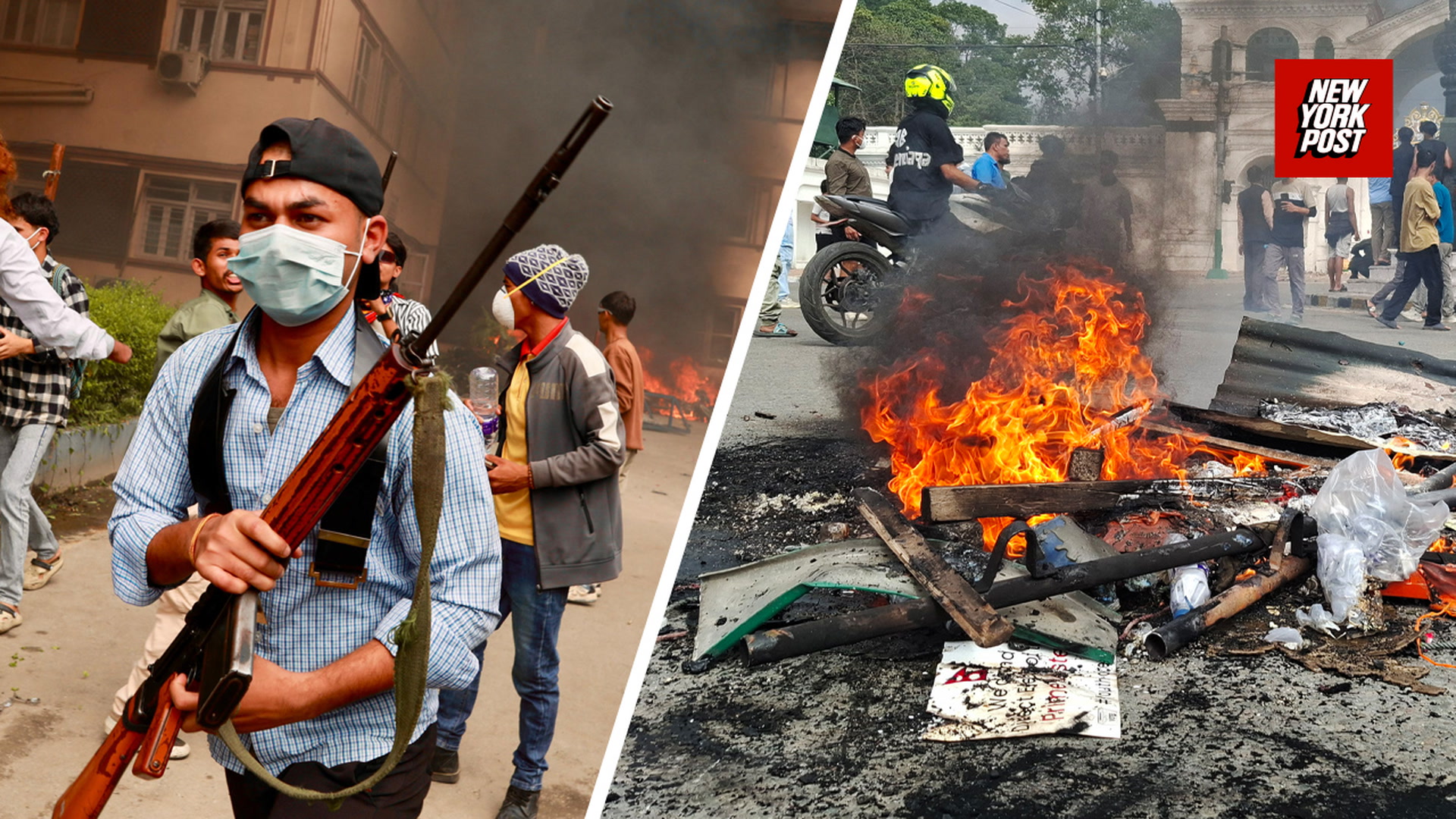 Nepal parliament building set on fire as PM resigns amid deadly protests