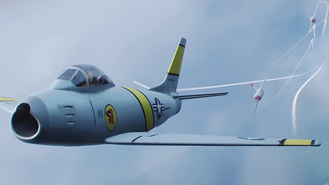 WWII Ace Flying the F-86 Sabre